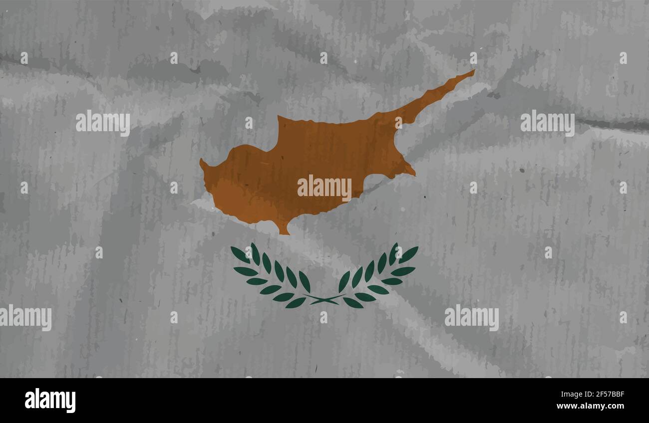 Cyprus grunge flag set on a white background. Vector illustration Stock ...