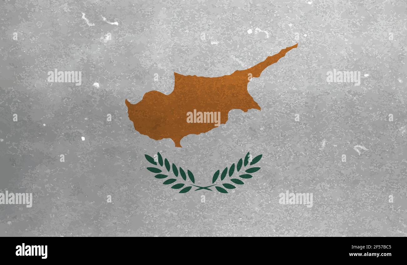 Cyprus grunge flag set on a white background. Vector illustration Stock ...
