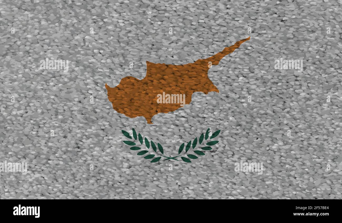 Cyprus grunge flag set on a white background. Vector illustration Stock ...