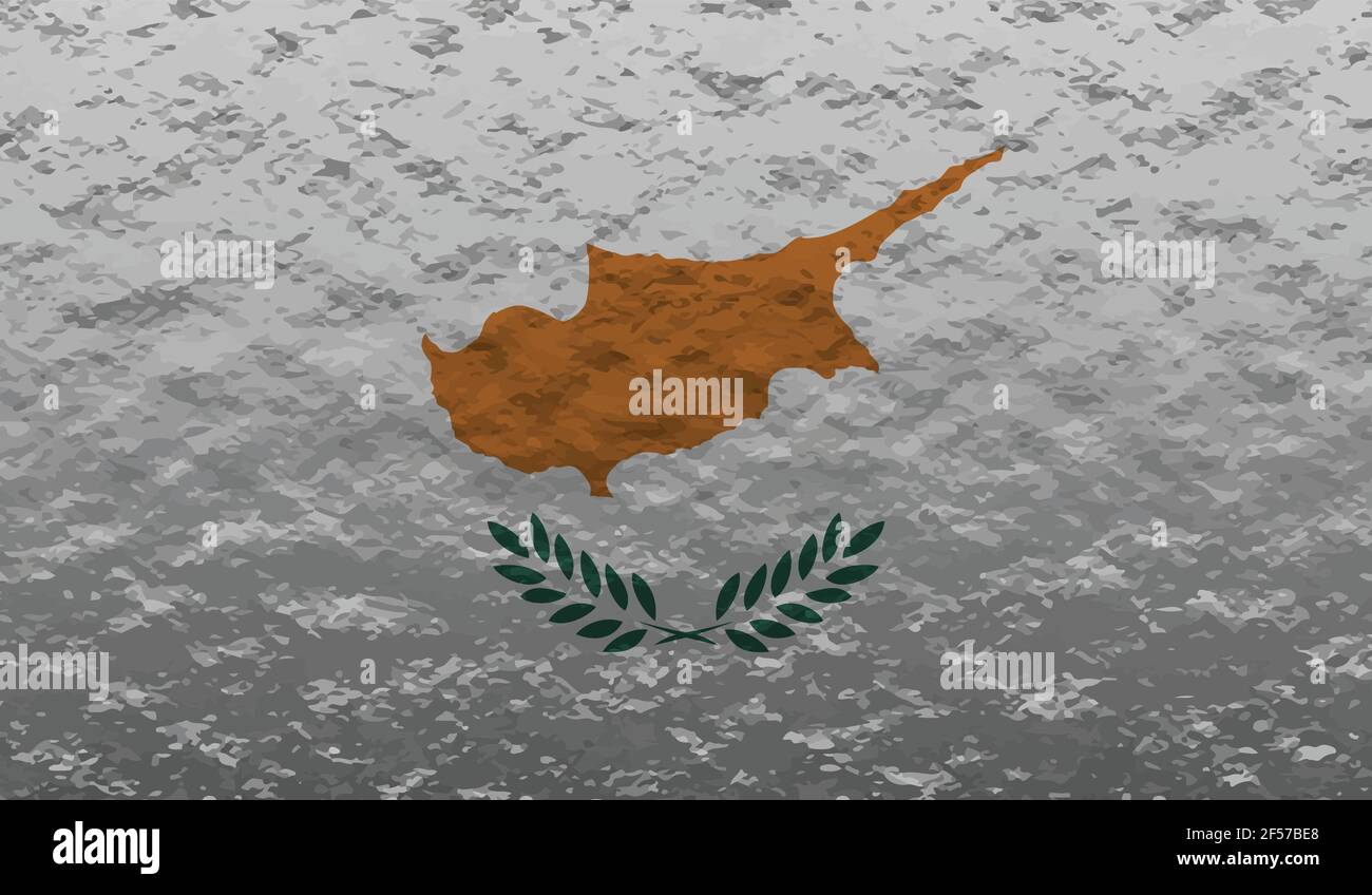 Cyprus grunge flag set on a white background. Vector illustration Stock ...