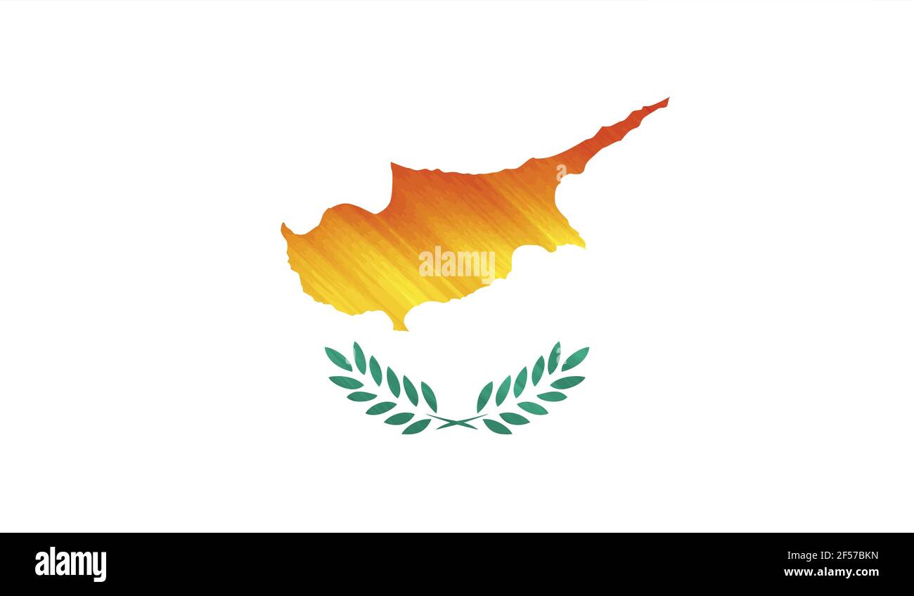 Cyprus grunge flag set on a white background. Vector illustration Stock ...