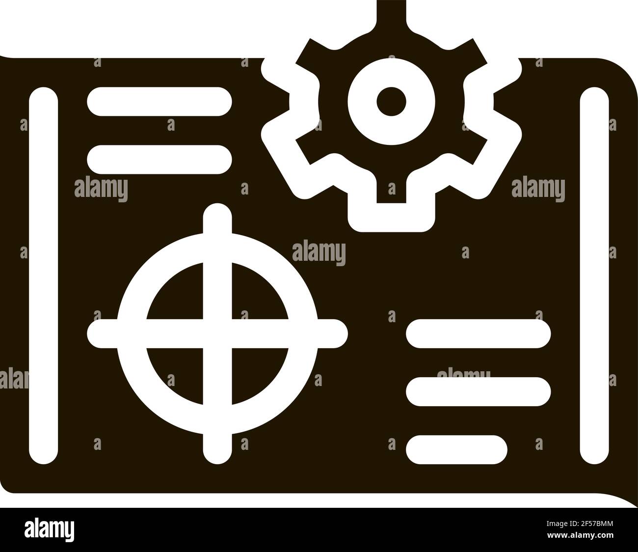 target selection icon Vector Glyph Illustration Stock Vector Image ...