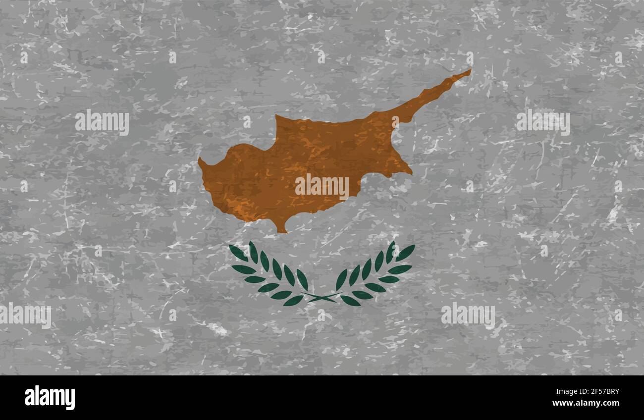 Cyprus grunge flag set on a white background. Vector illustration Stock ...