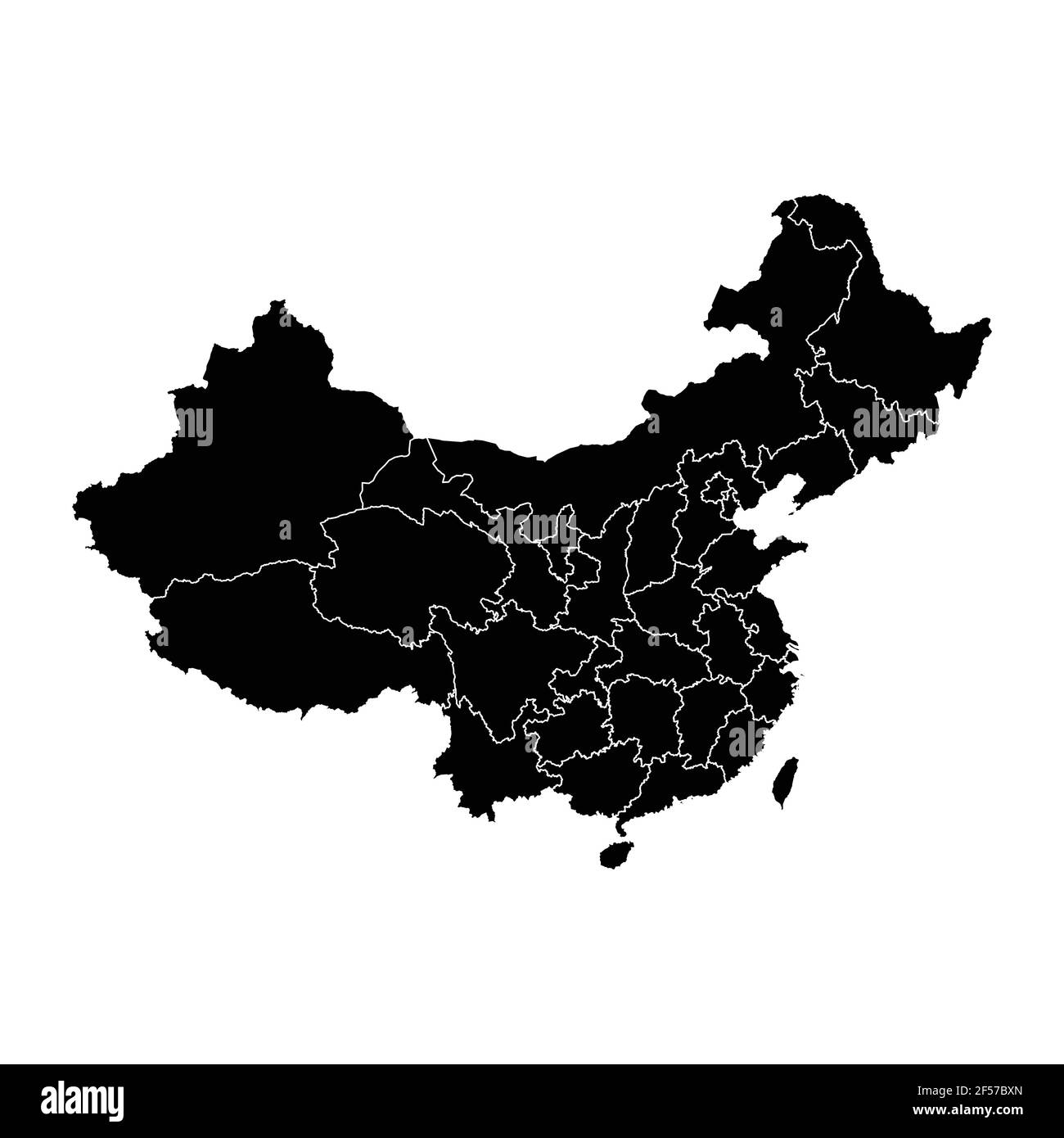 China country map vector with regional areas Stock Vector Image & Art ...