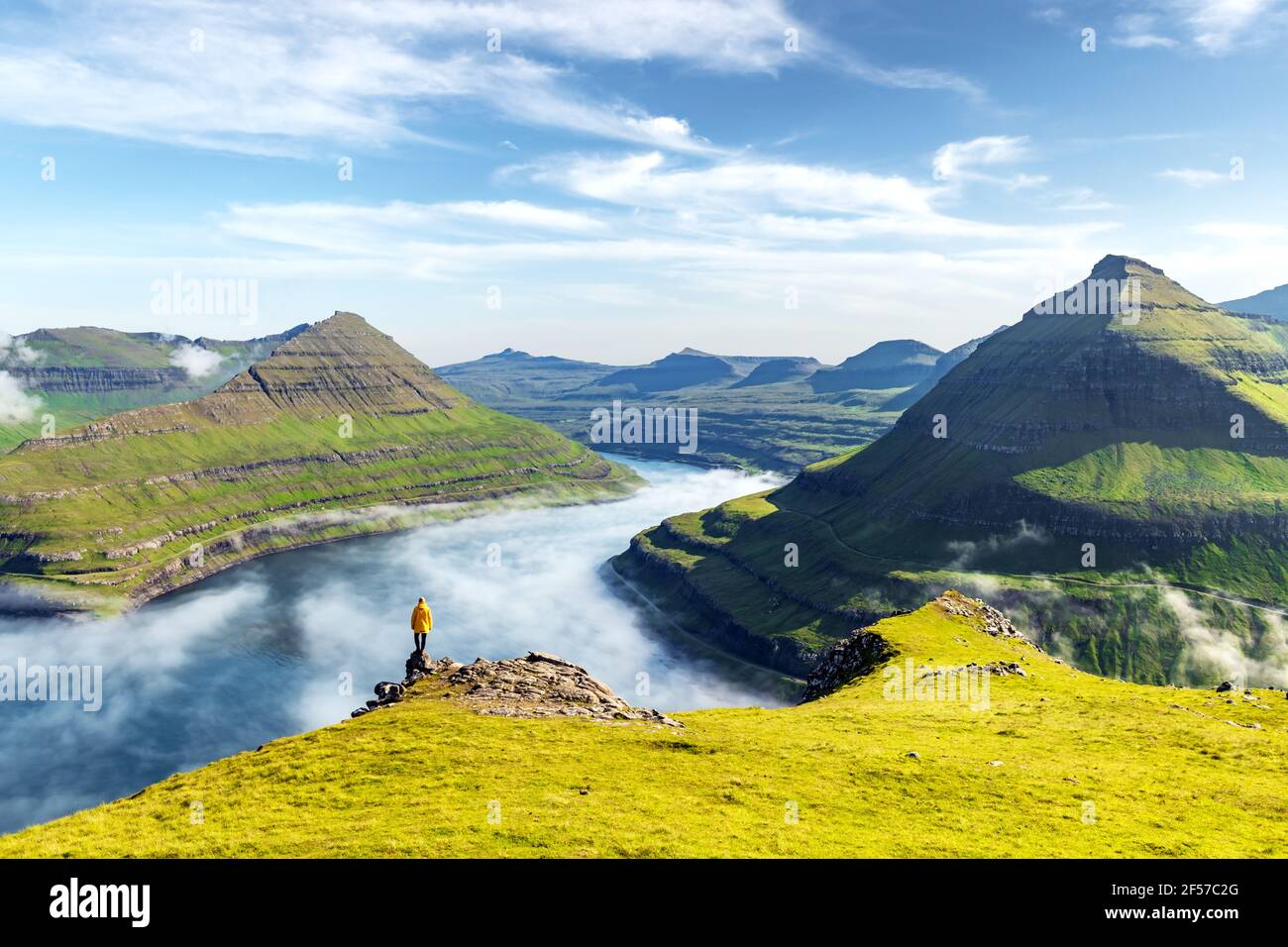 Majestic views over the fjords of Funningur Stock Photo - Alamy
