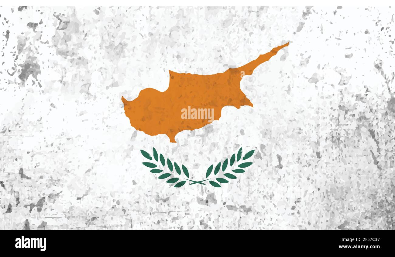 Cyprus grunge flag set on a white background. Vector illustration Stock ...