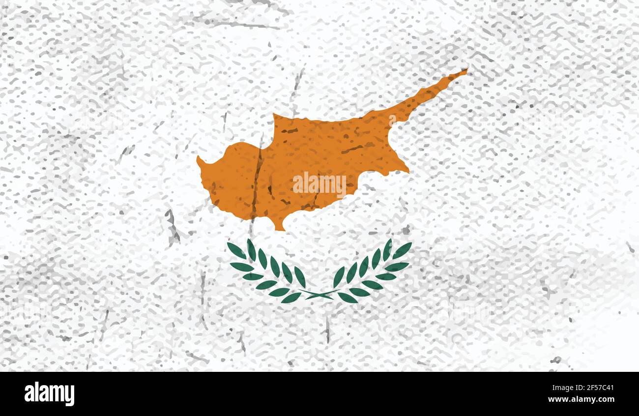 Cyprus grunge flag set on a white background. Vector illustration Stock ...