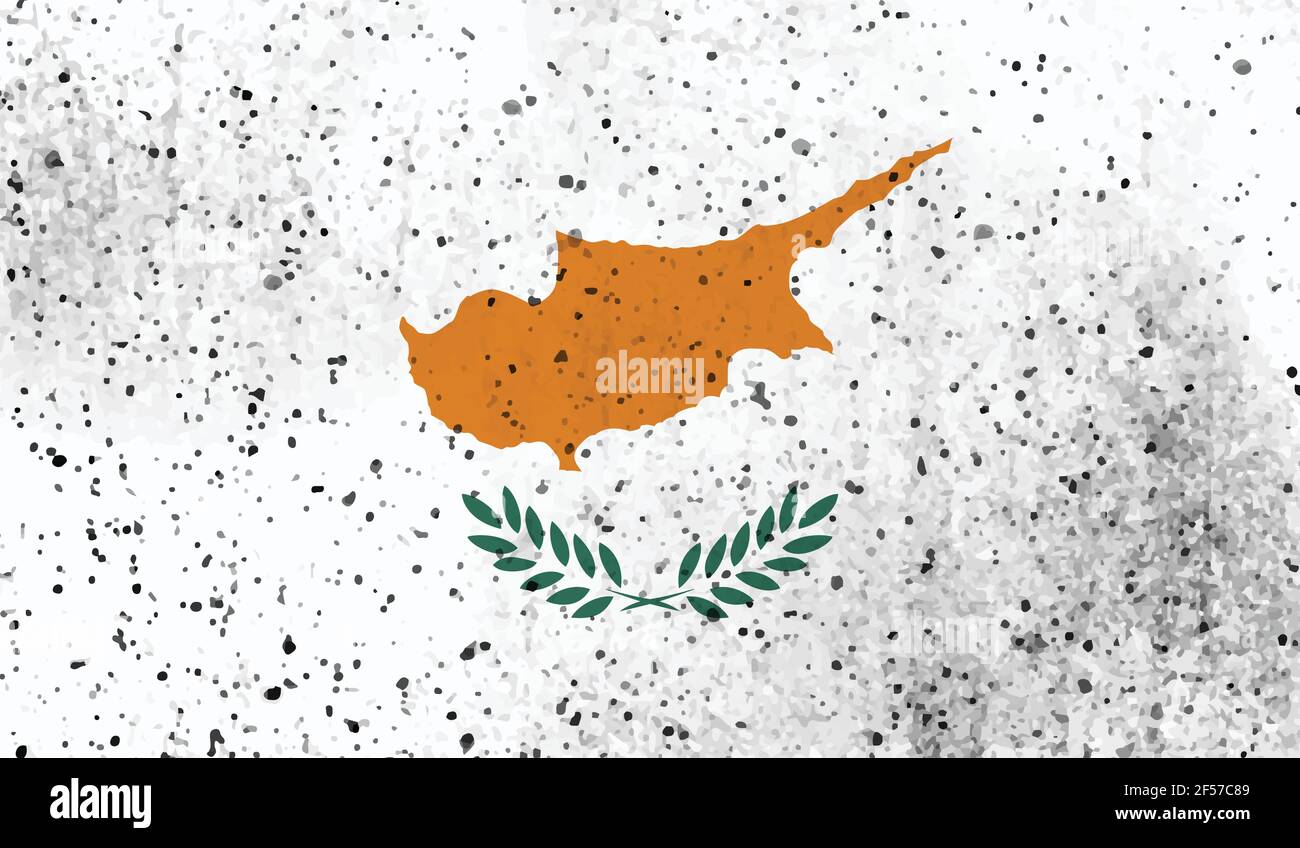 Cyprus grunge flag set on a white background. Vector illustration Stock ...