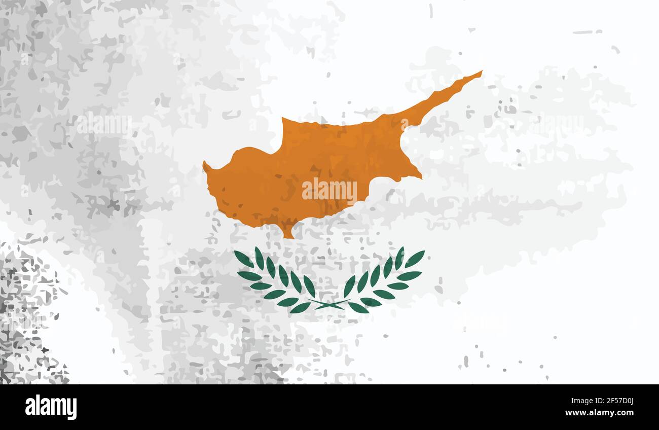 Cyprus grunge flag set on a white background. Vector illustration Stock ...