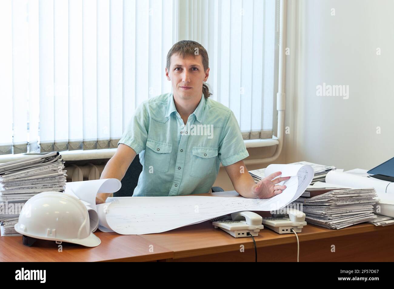 Architect or designer qualified in structural design working on the ...