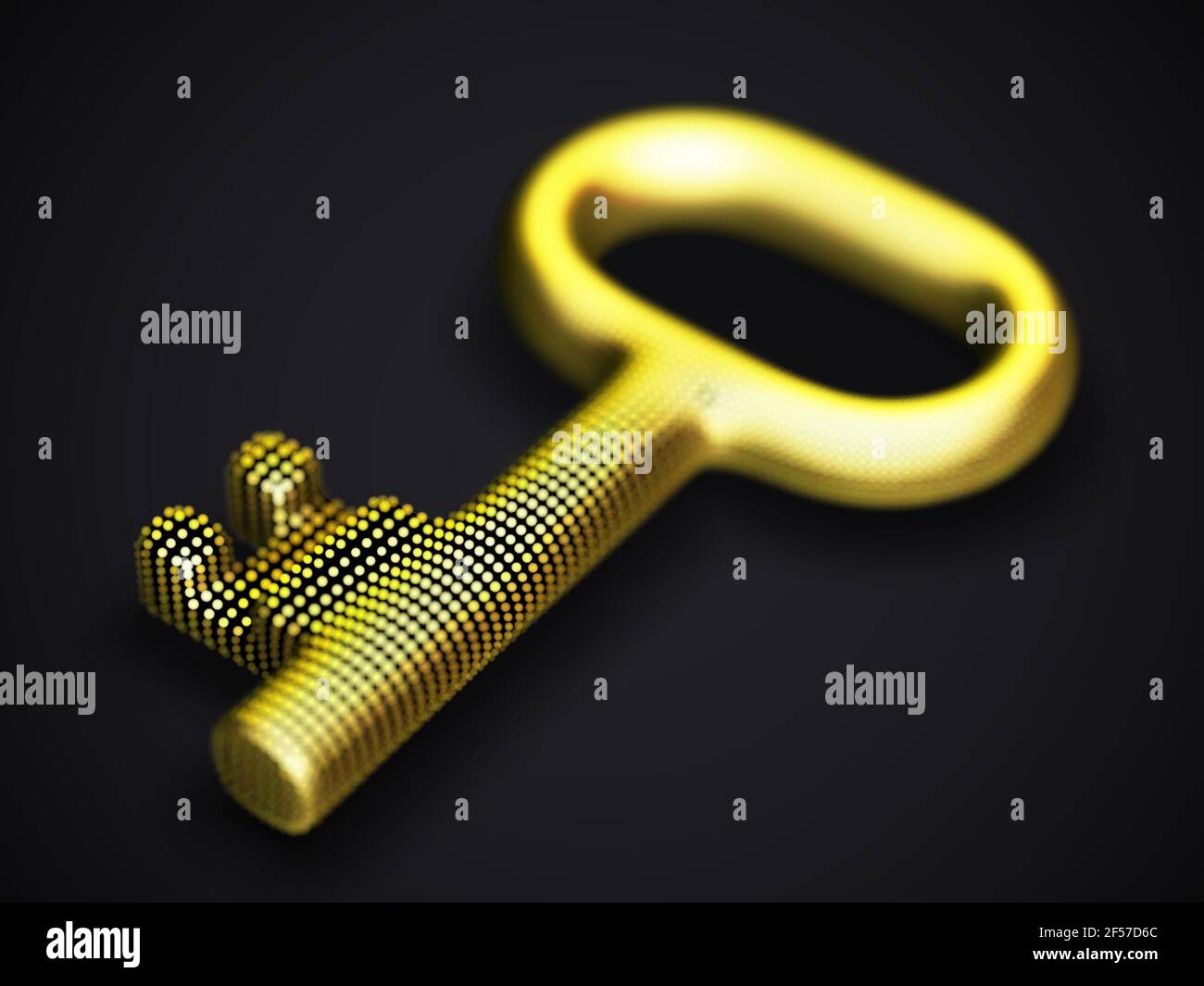 Digital 3D golden key on black background Stock Vector Image & Art - Alamy