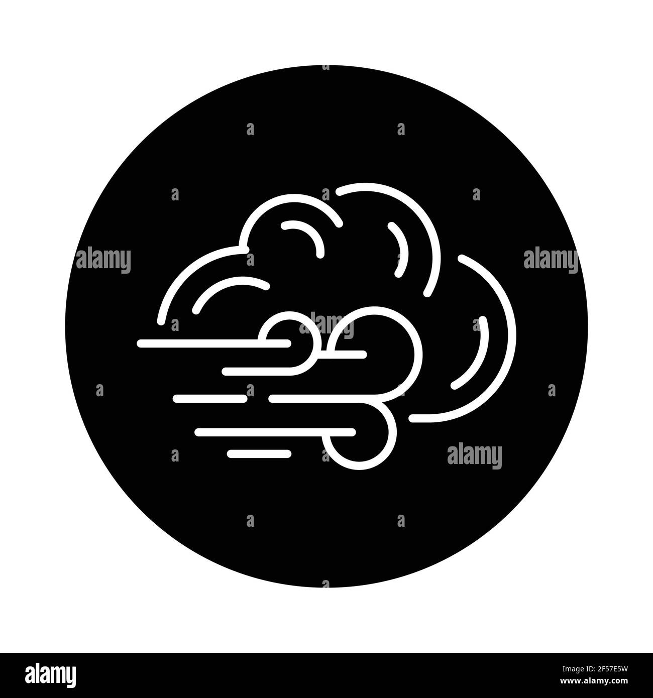 Windy weather color line icon. Sign for web page, mobile app, button ...