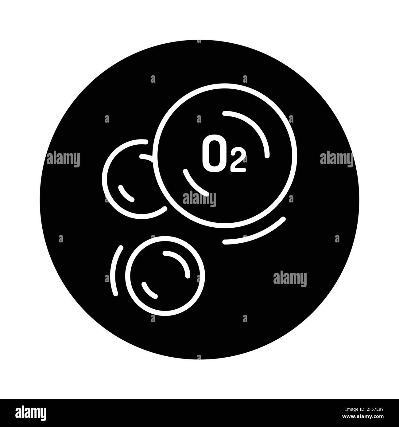 Molecule or atom oxygen color line icon. Sign for web page, mobile app ...