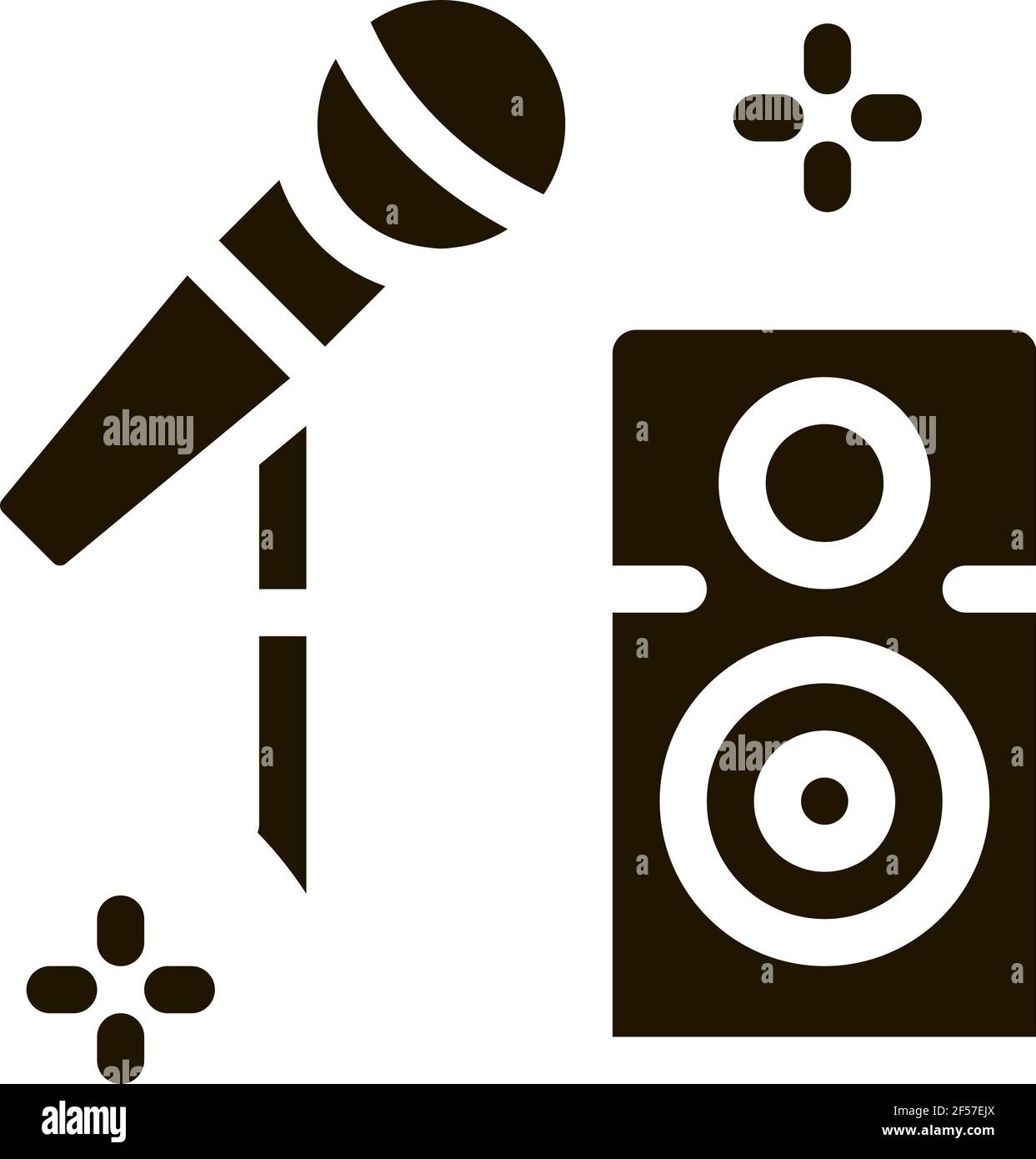 microphone and speaker equipment icon Vector Glyph Illustration Stock ...