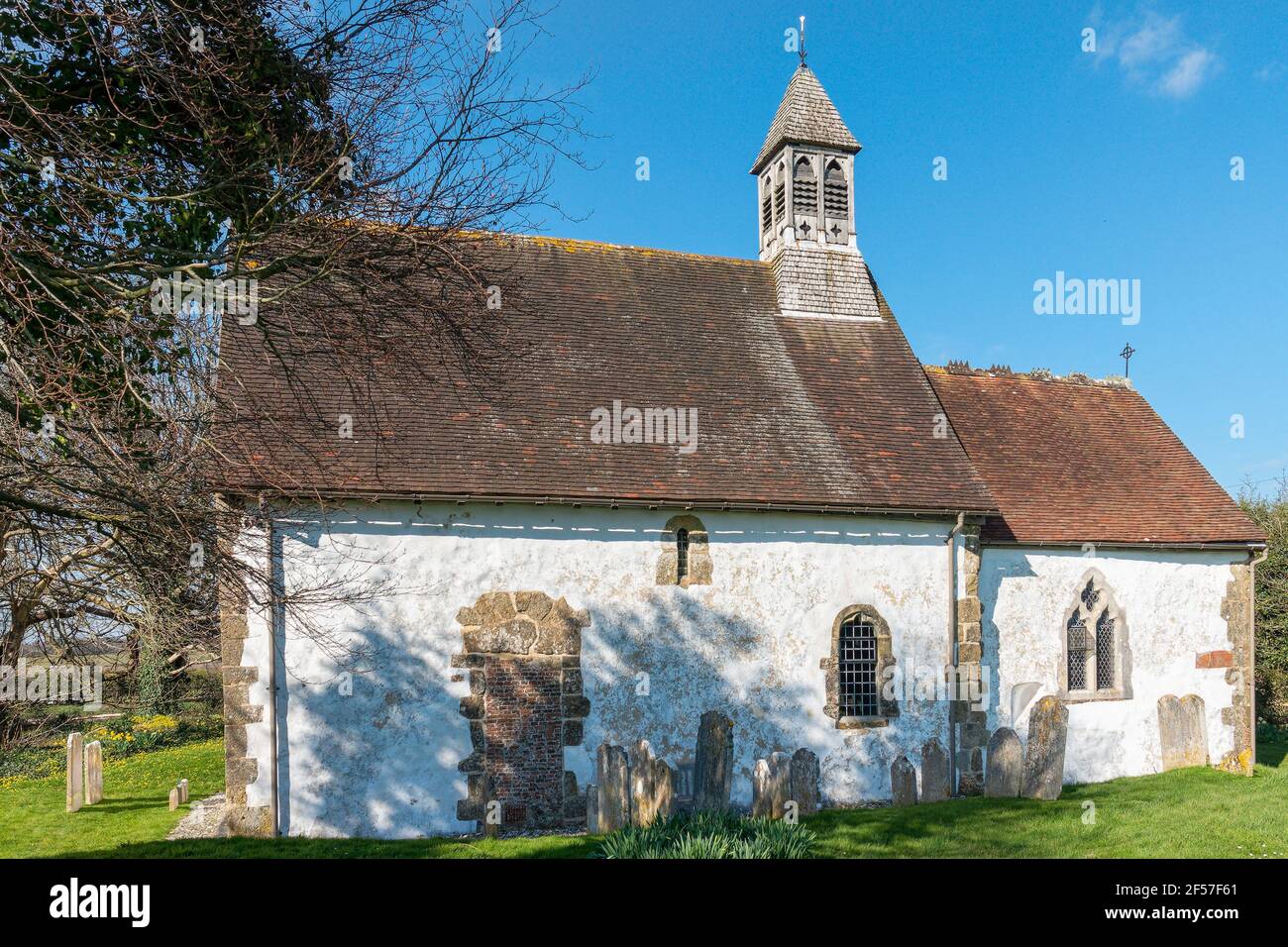 St Botolph's Church, Hardham, West Sussex, UK Stock Photo - Alamy