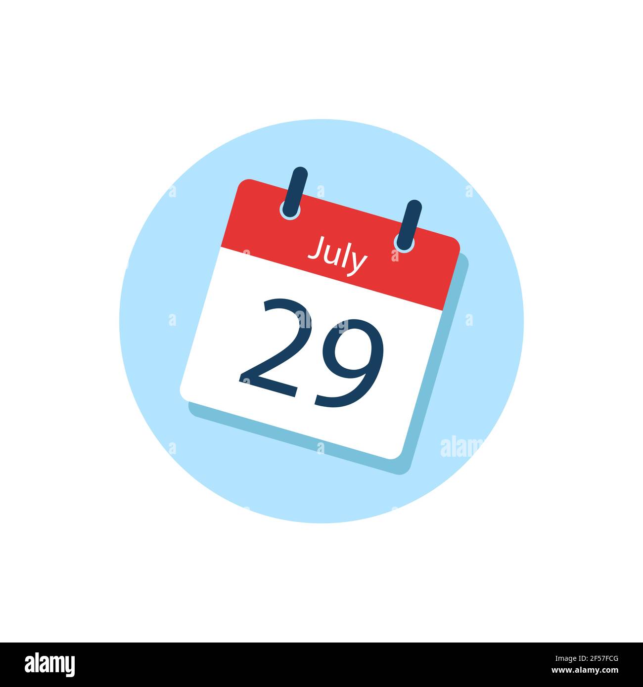 White daily calendar Icon July in a Flat Design style. Easy to edit ...
