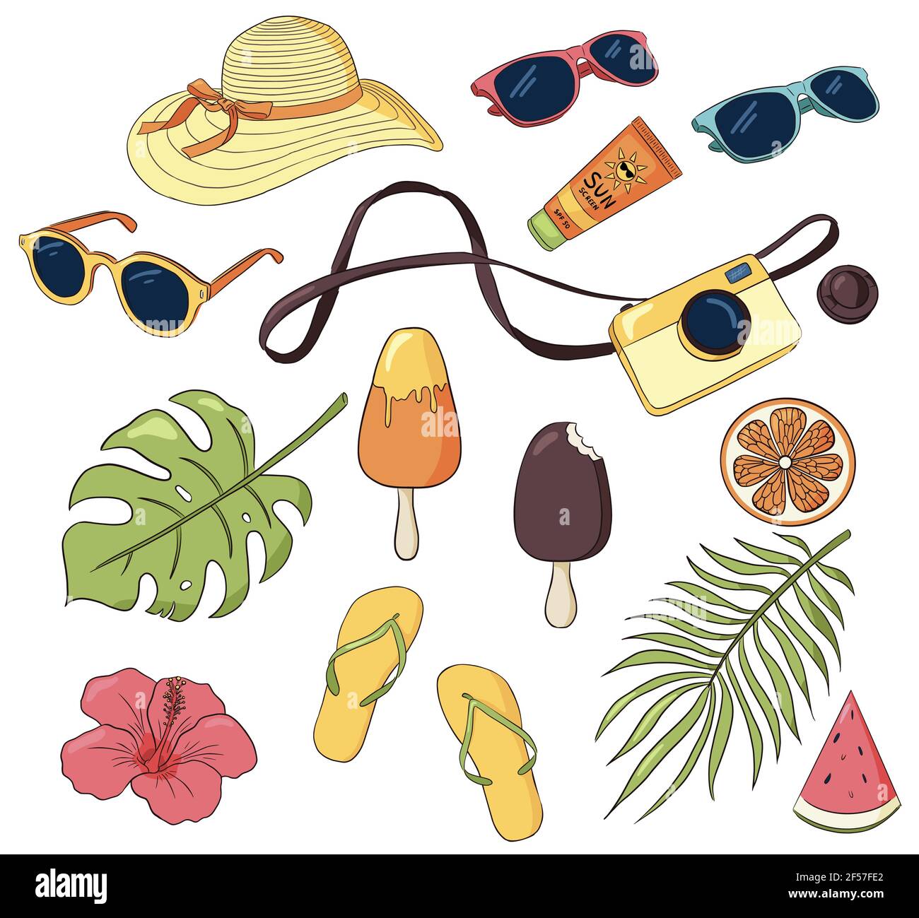 Flat lay retro photo Stock Vector Images - Alamy