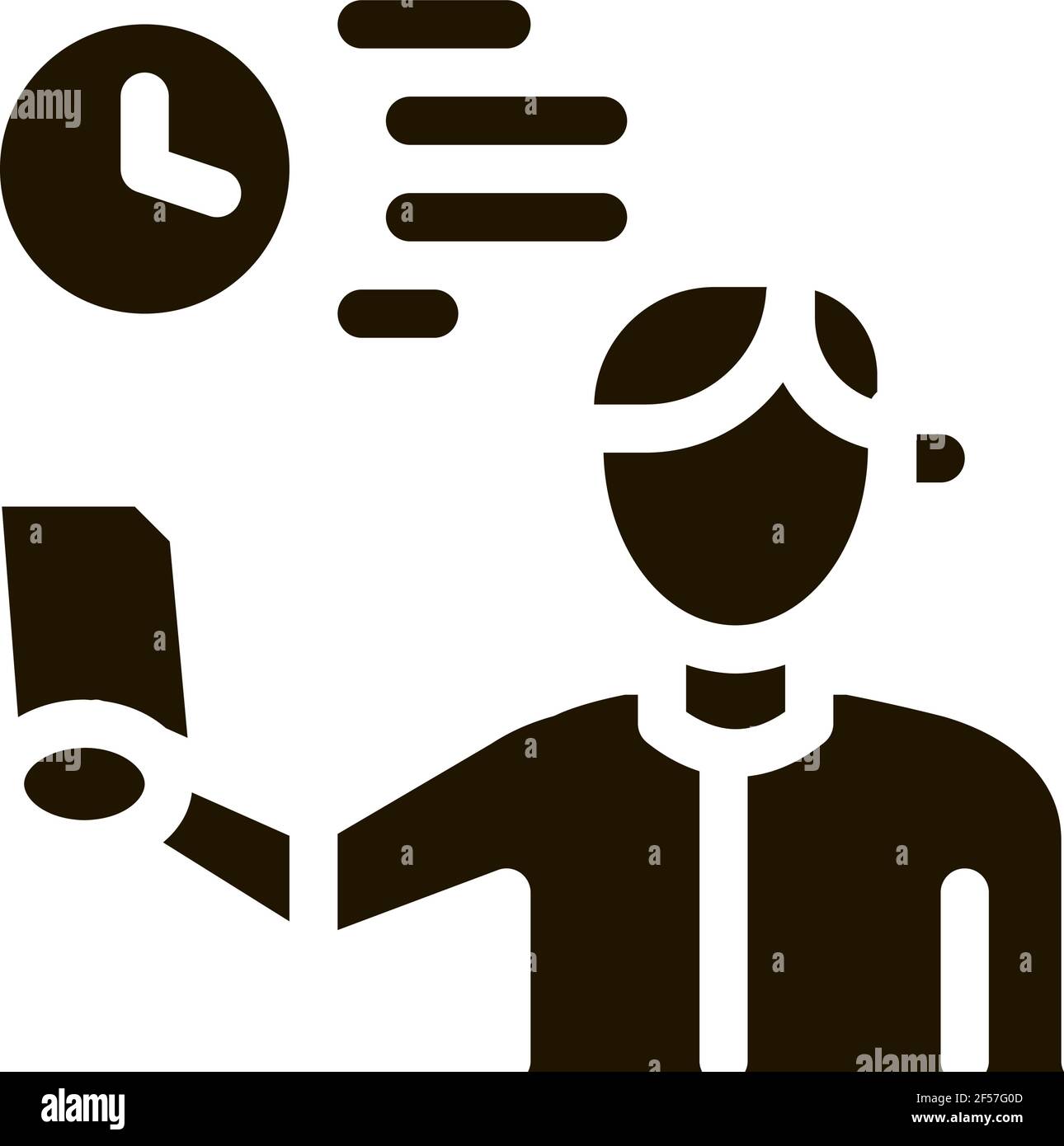announcer leading icon Vector Glyph Illustration Stock Vector Image ...