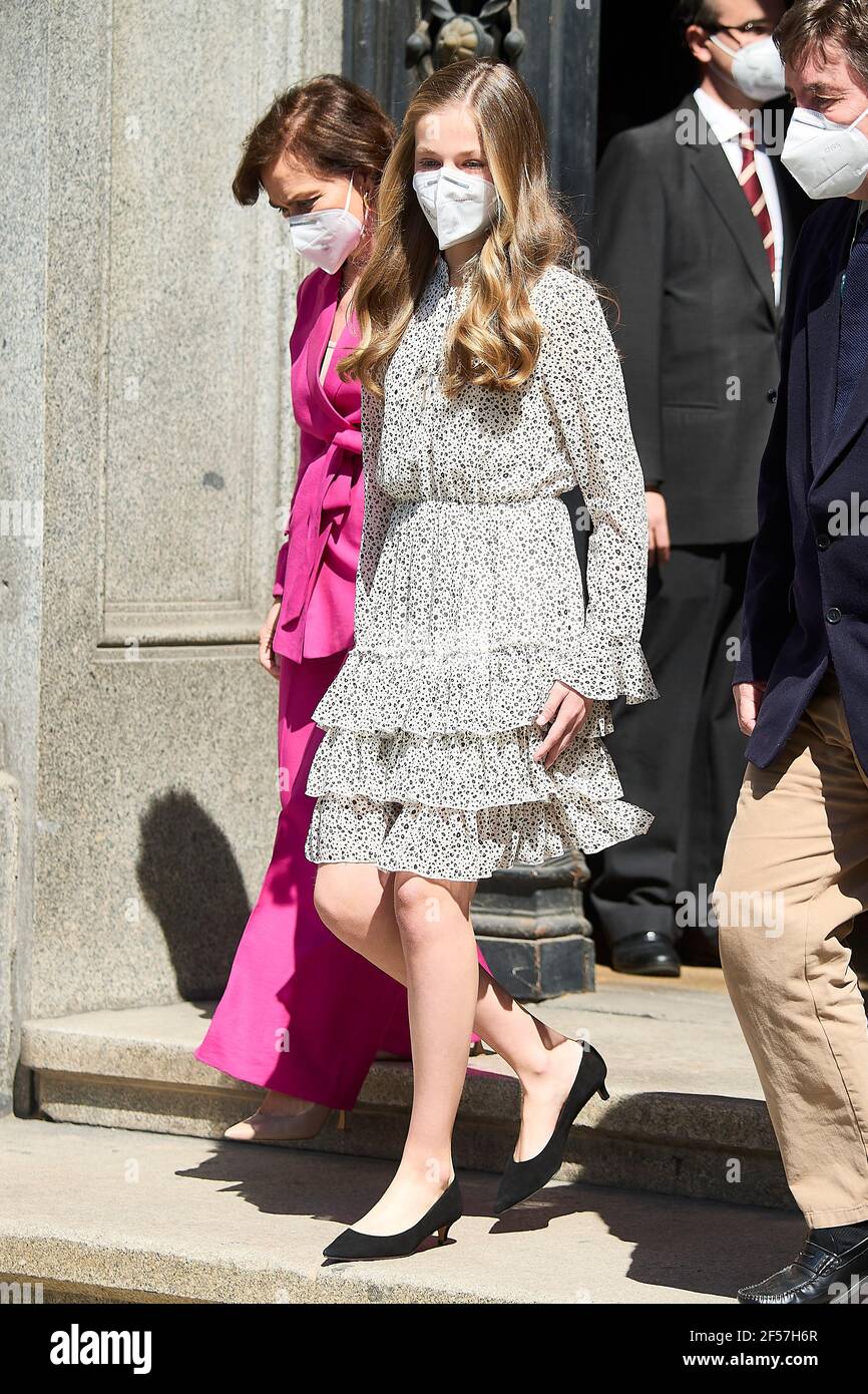 24-03-2021 Spain Princess Leonor, during her 1st solo public event ...