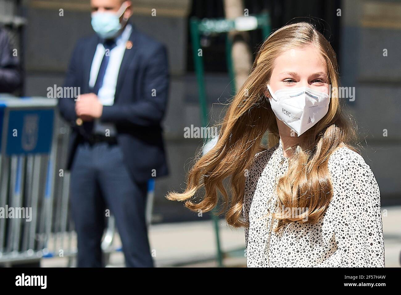 24-03-2021 Spain Princess Leonor, during her 1st solo public event ...