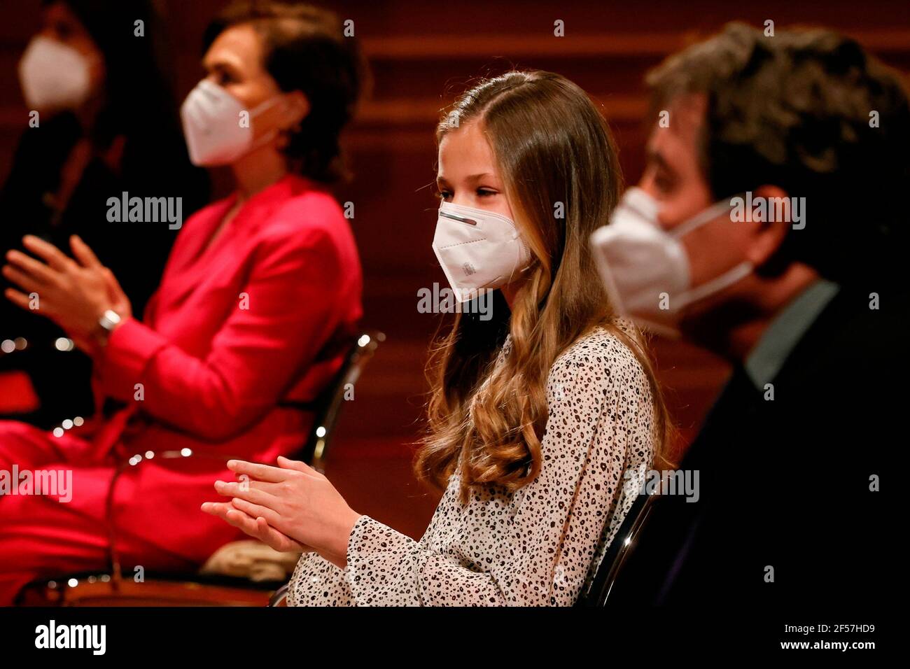 24-03-2021 Spain Princess Leonor, during her 1st solo public event ...