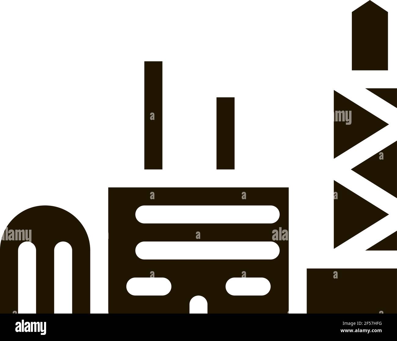 power station icon Vector Glyph Illustration Stock Vector Image & Art ...