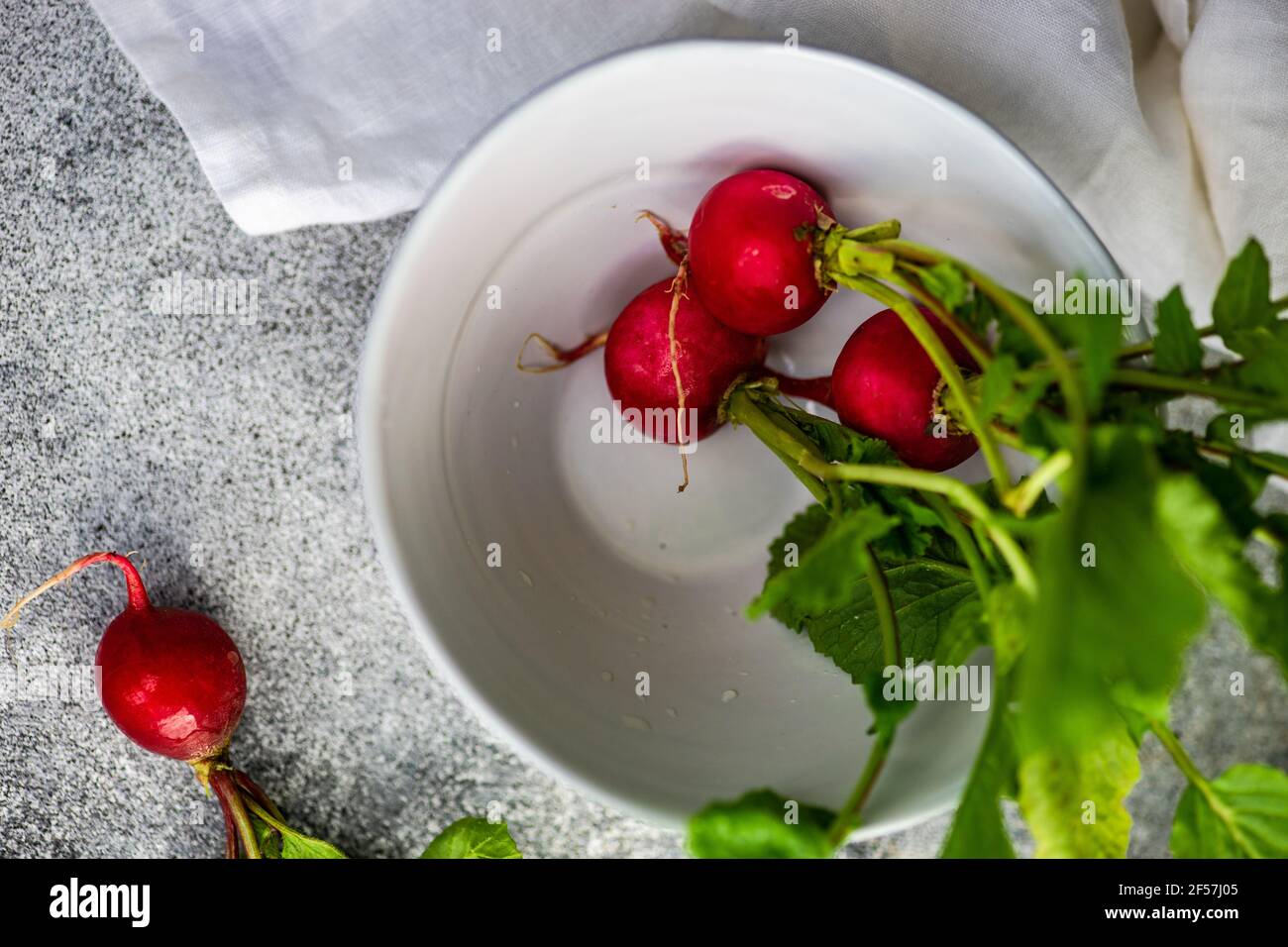 Organic fresh radish vegetable as a ingredient for salad cooking Stock ...