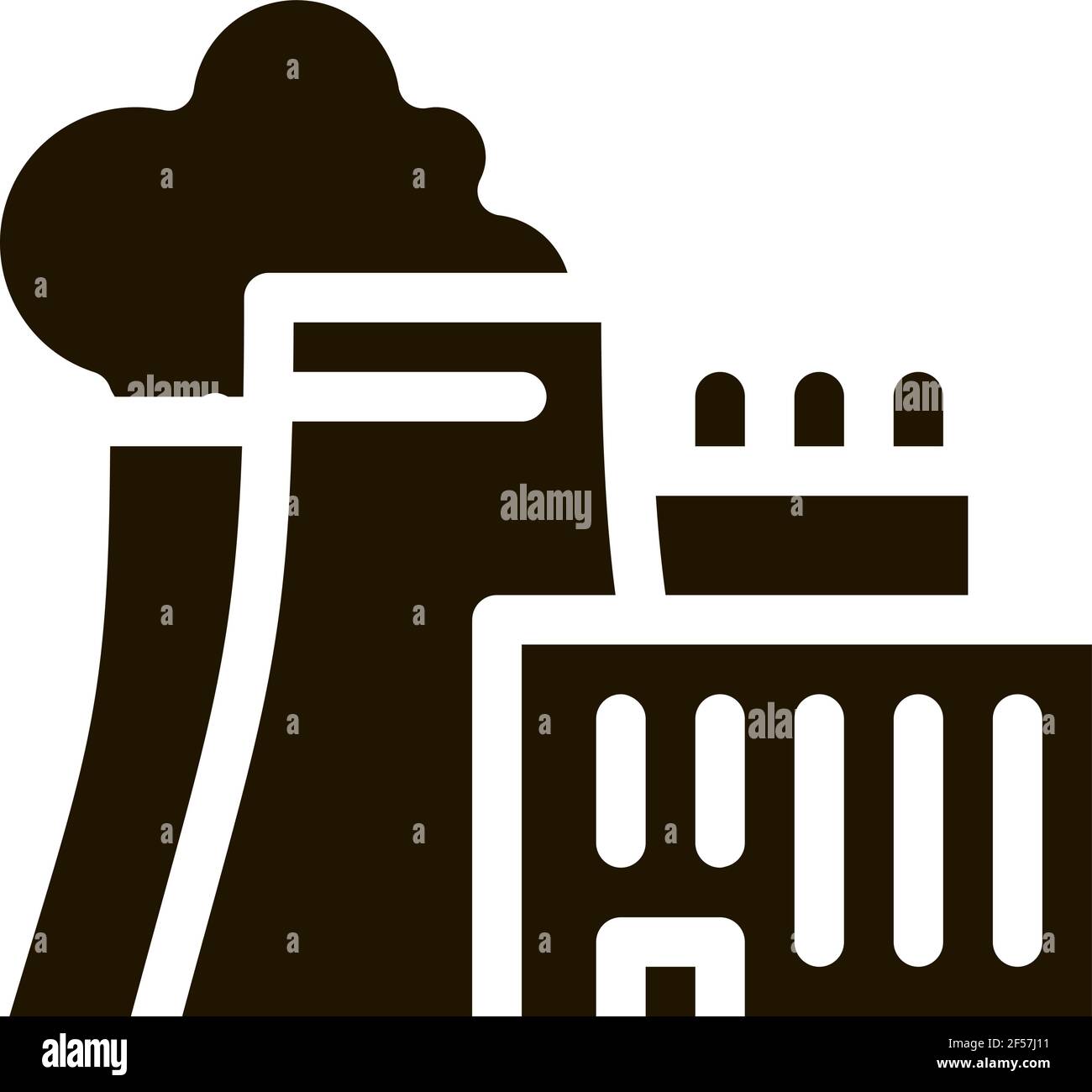 nuclear power plant icon Vector Glyph Illustration Stock Vector Image ...