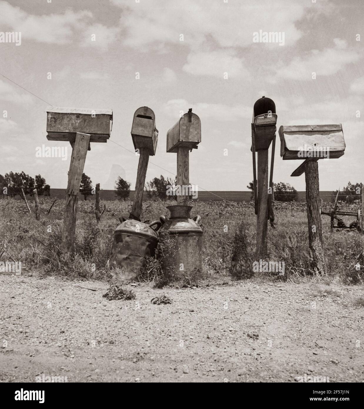 Mail boxes in Bell County, Texas. Three of these mail boxes are not in ...