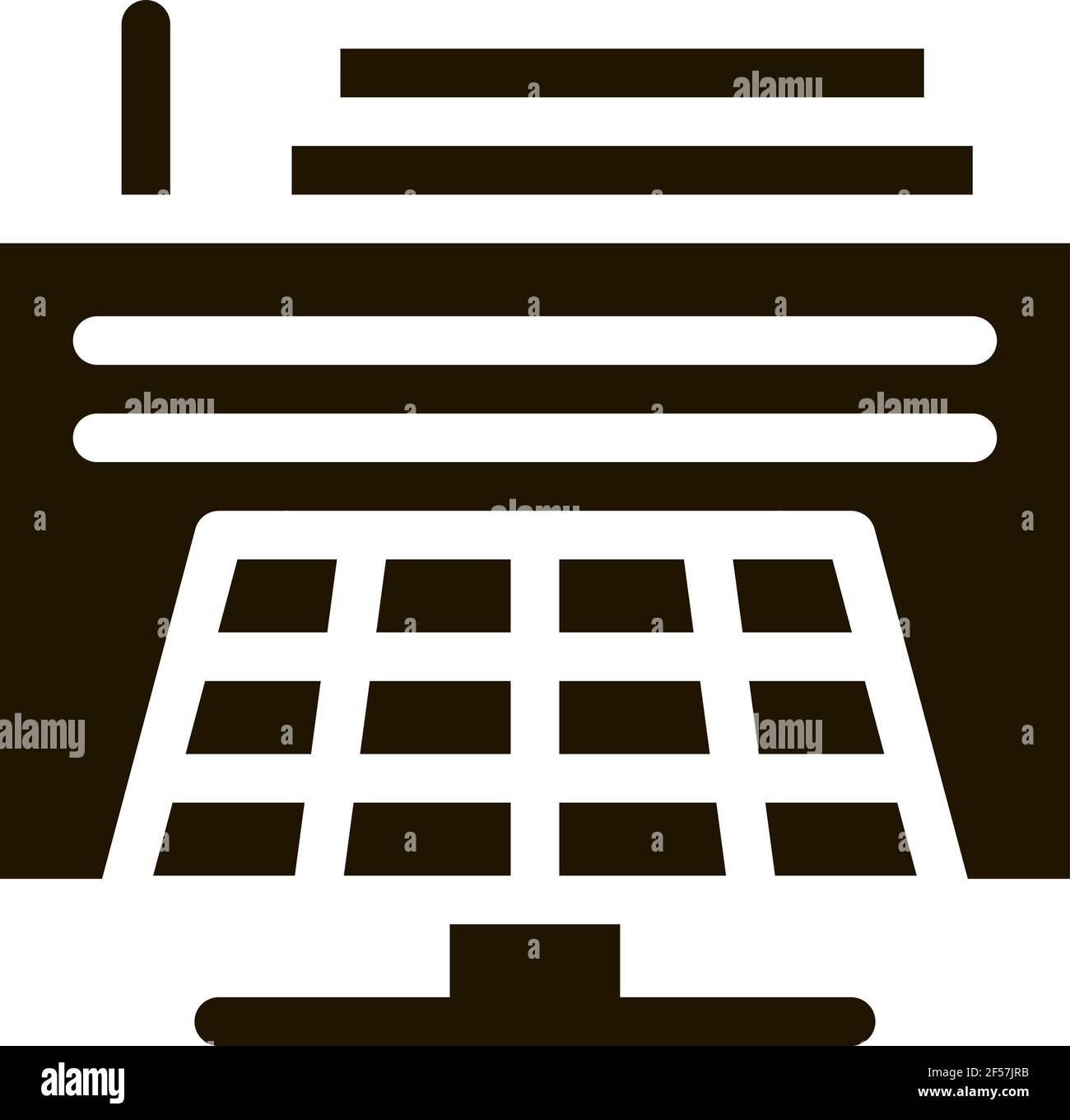 thermal solar stations icon Vector Glyph Illustration Stock Vector ...