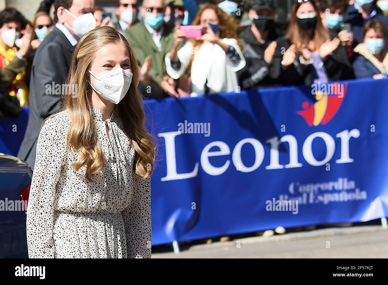 24-03-2021 Spain Princess Leonor, during het 1st solo public event ...