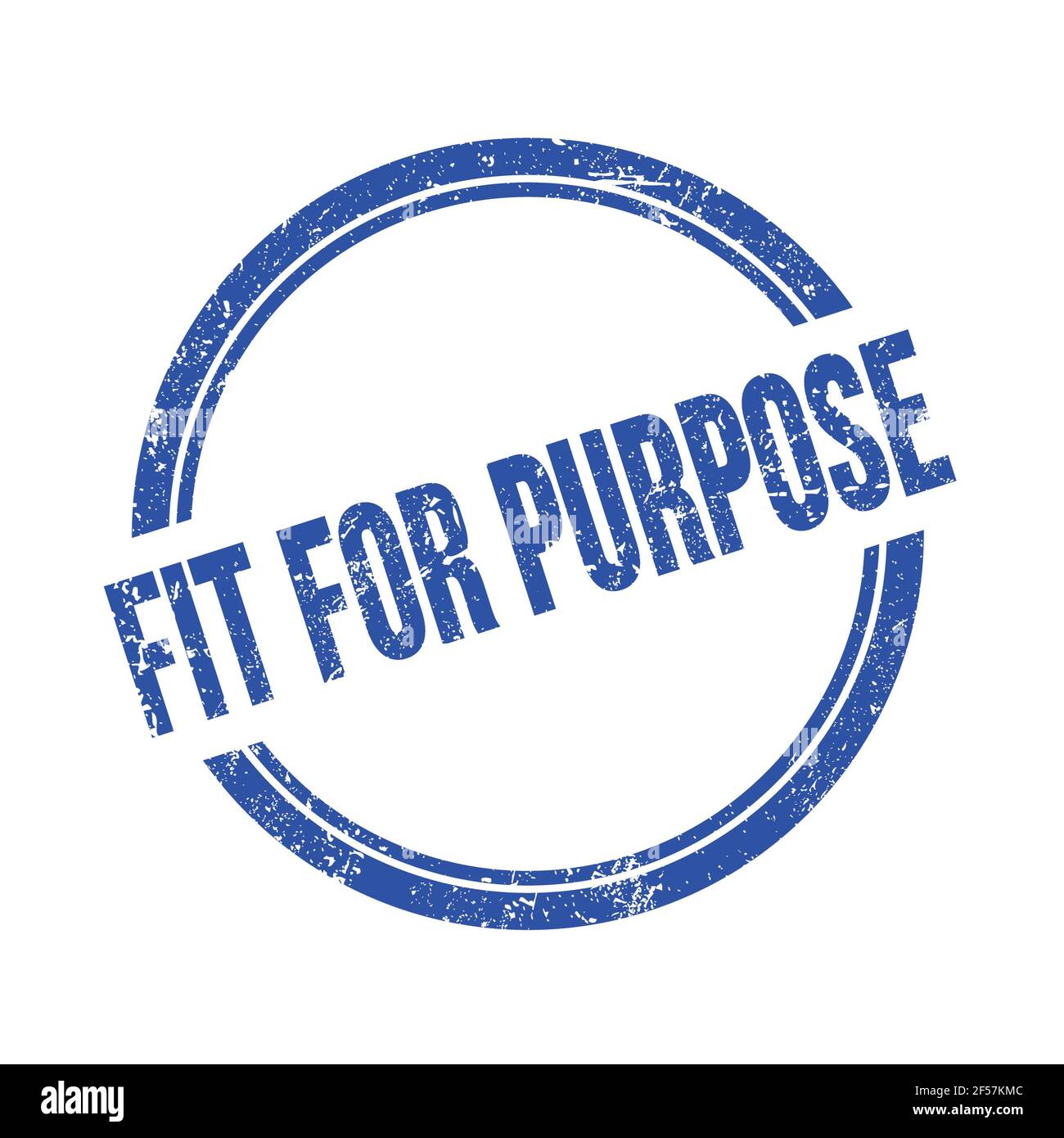 FIT FOR PURPOSE text written on blue grungy vintage round stamp Stock ...