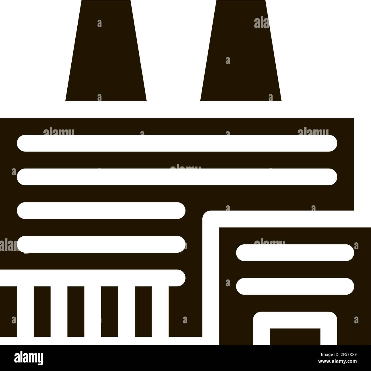thermal station with plants icon Vector Glyph Illustration Stock Vector ...