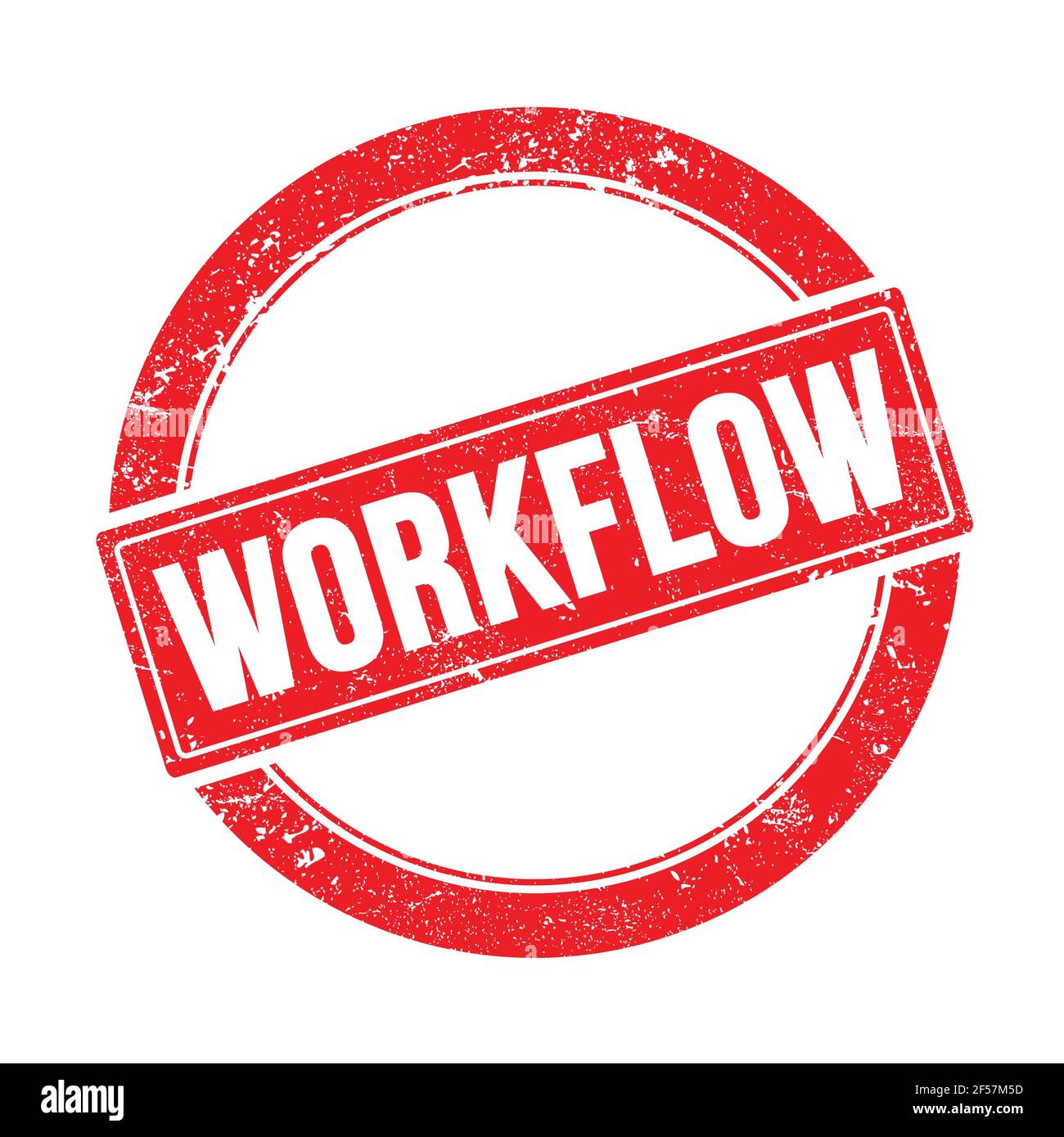WORKFLOW text on red grungy round vintage stamp Stock Photo - Alamy