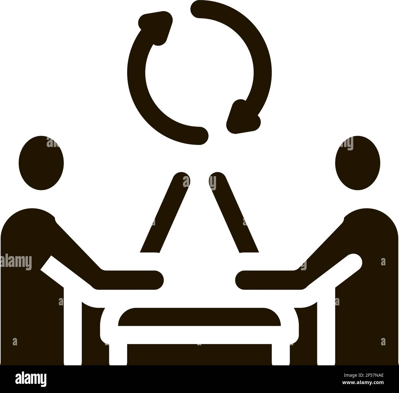 exchange of computer experience icon Vector Glyph Illustration Stock ...