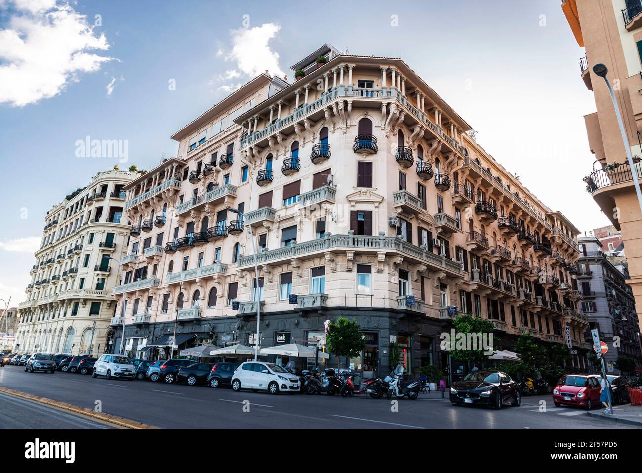 Naples, Italy - September 9, 2019: Giorno street of classic buildings ...