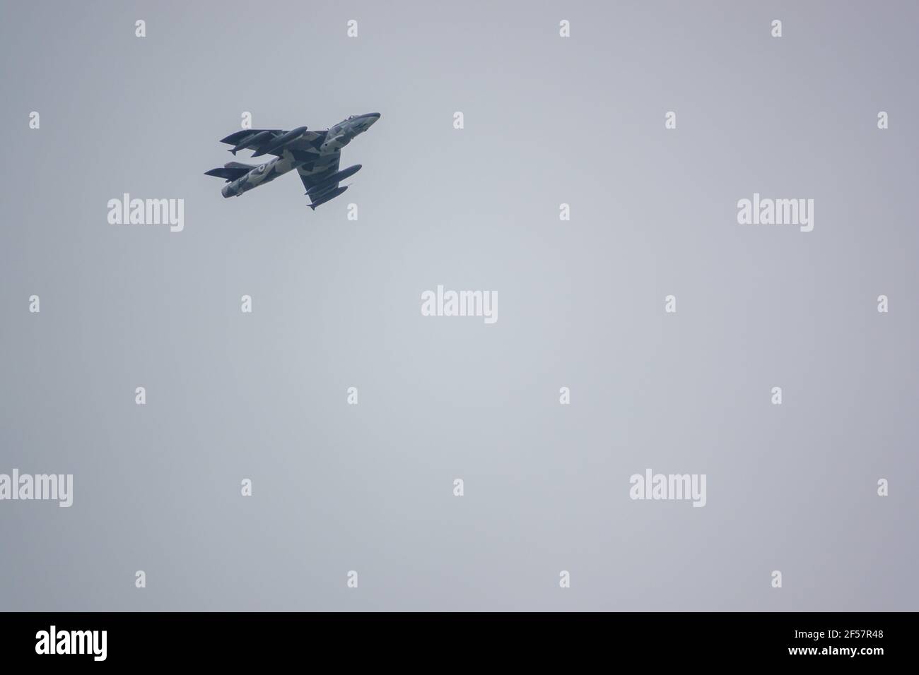 ZZ191 (ex G-HHAD, G-BWFS, J-4058) F.58 hawker hunter jet fighter in low ...