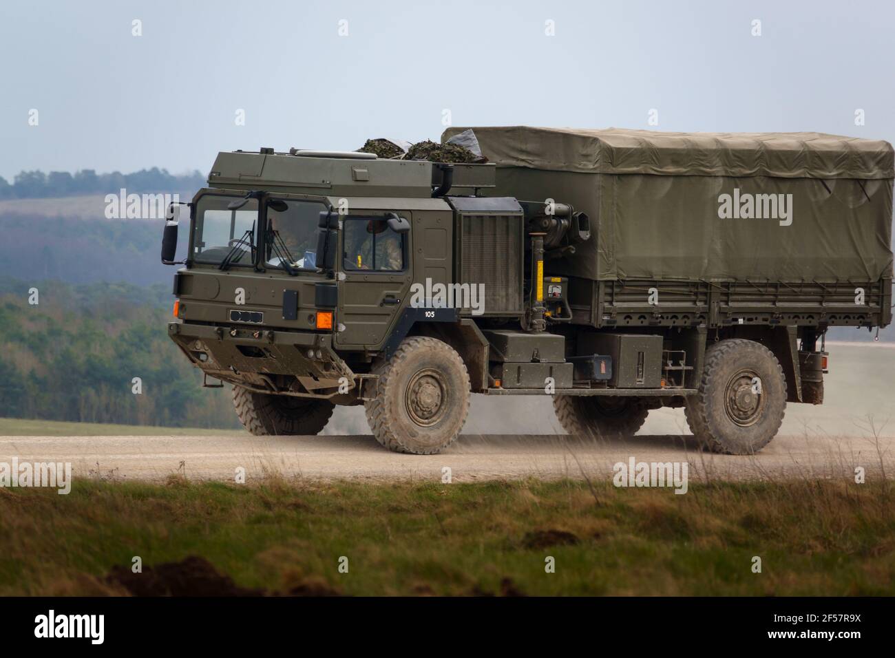 British army M.A.N. 4x4 SV logistics lorry vehicle truck on exercise ...