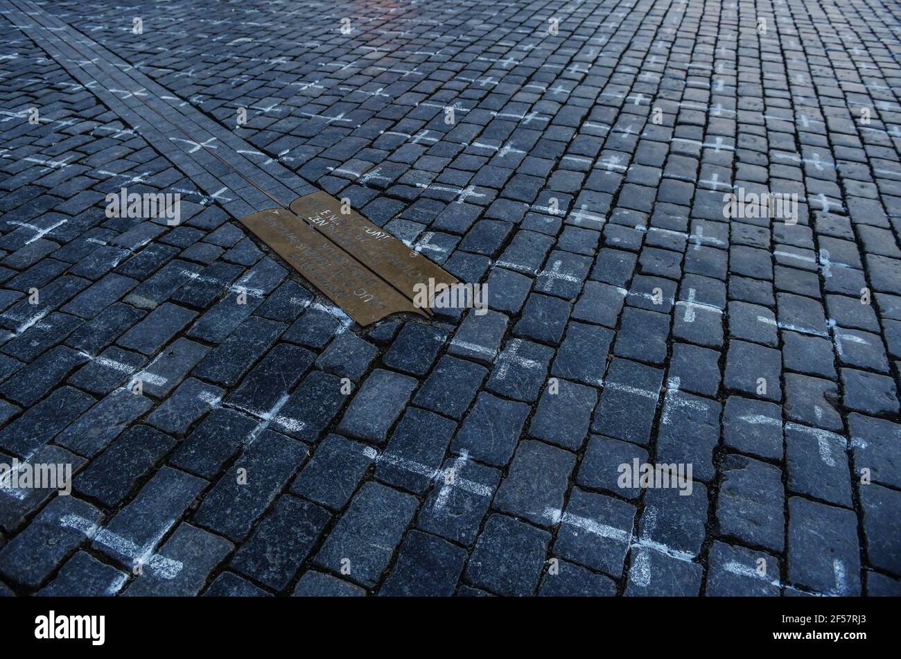 Place of reverence - Old Town Square Prague on March 24th 2021 Stock ...