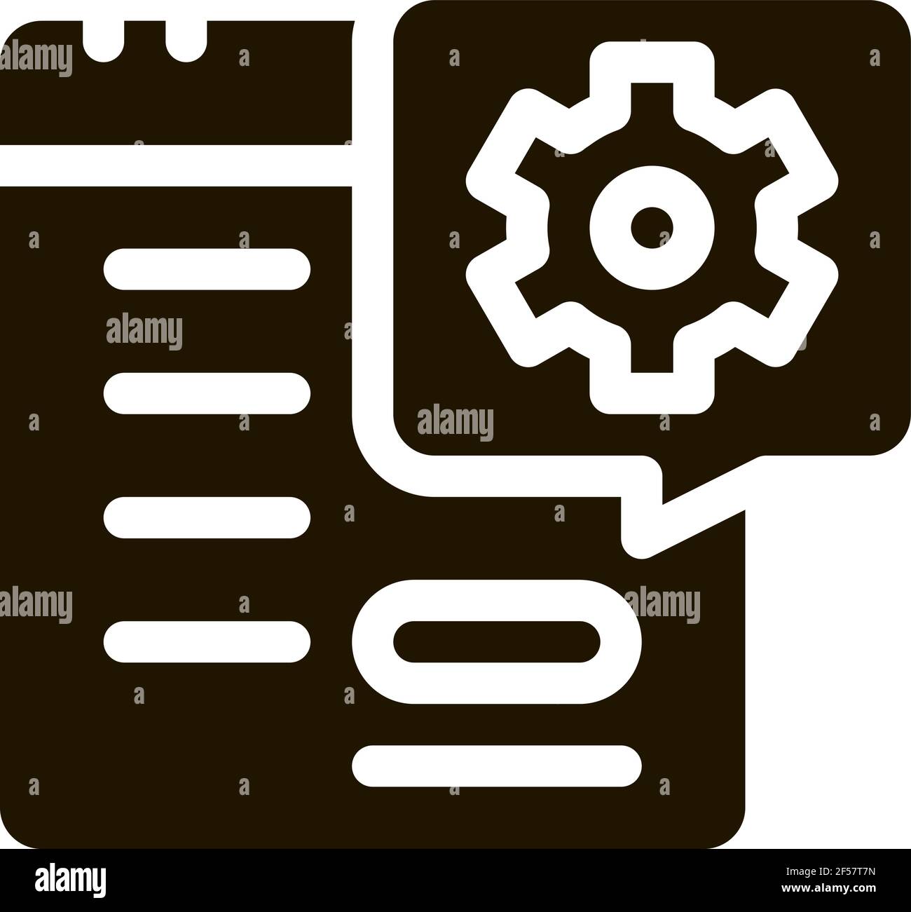 technical day on calendar icon Vector Glyph Illustration Stock Vector ...