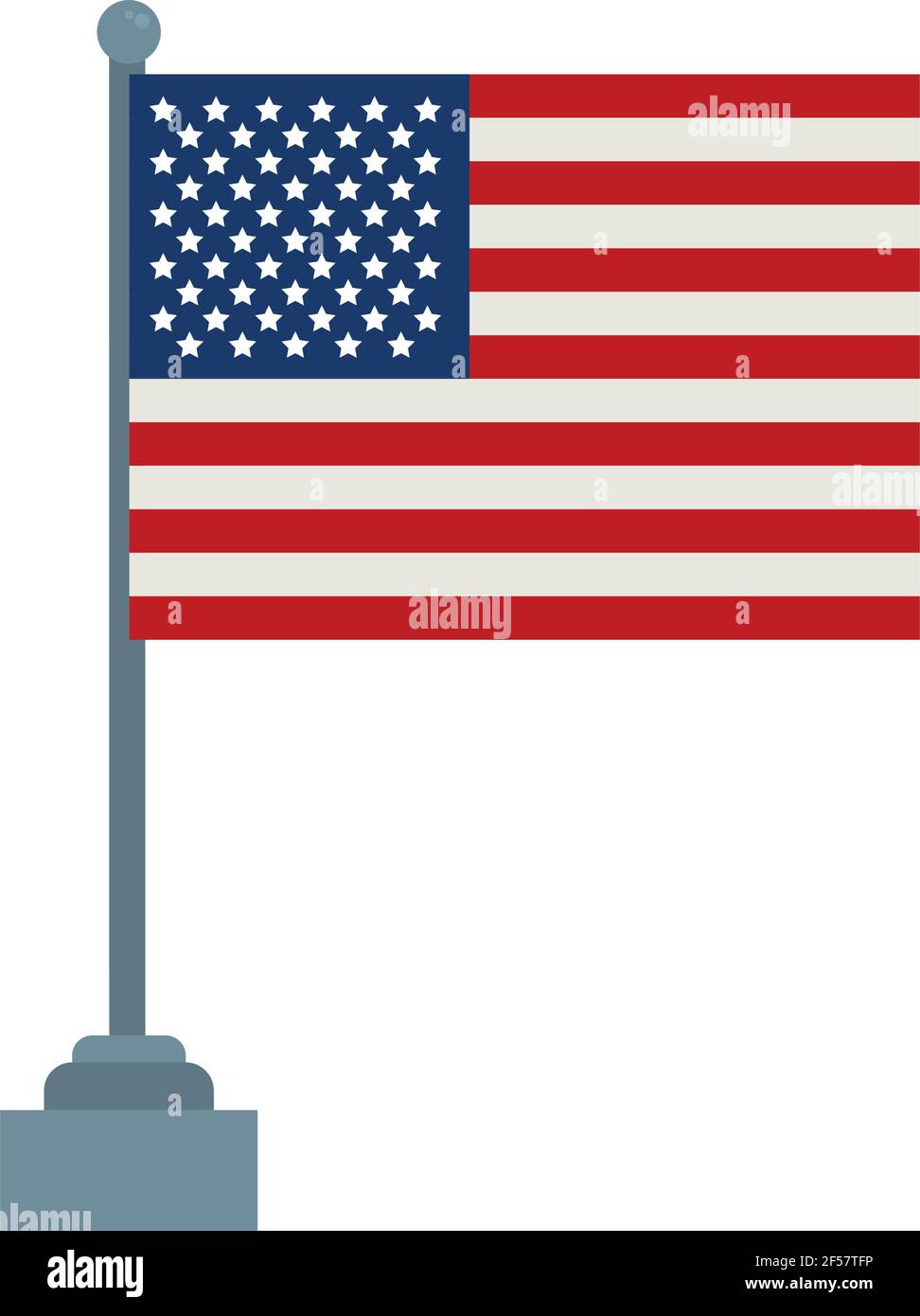 Usa flag on stand Stock Vector Images - Alamy