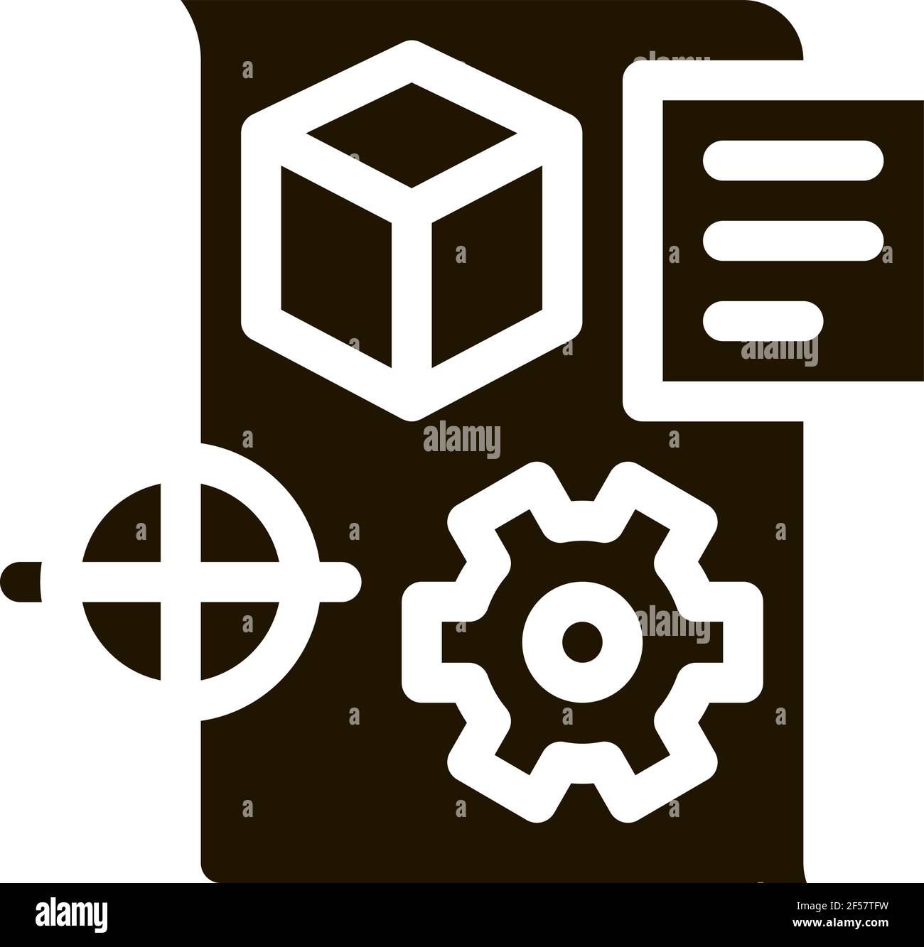 technical dispatch icon Vector Glyph Illustration Stock Vector Image ...