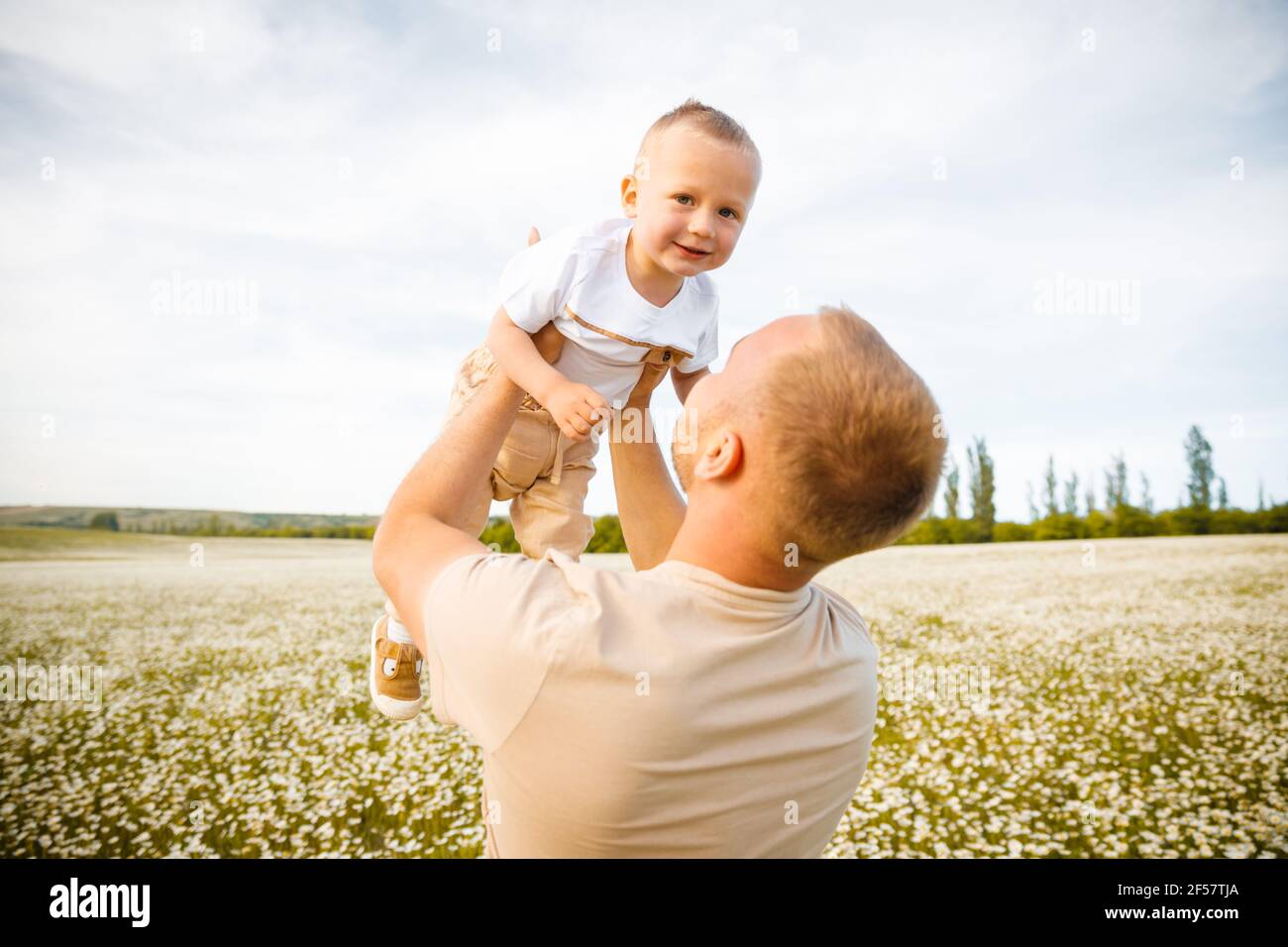 Happy childhood of a child with father Stock Photo - Alamy