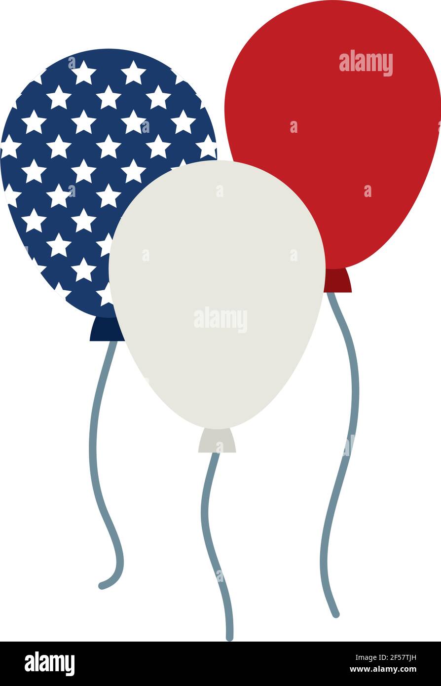 balloons with american flag design Stock Vector Image & Art - Alamy