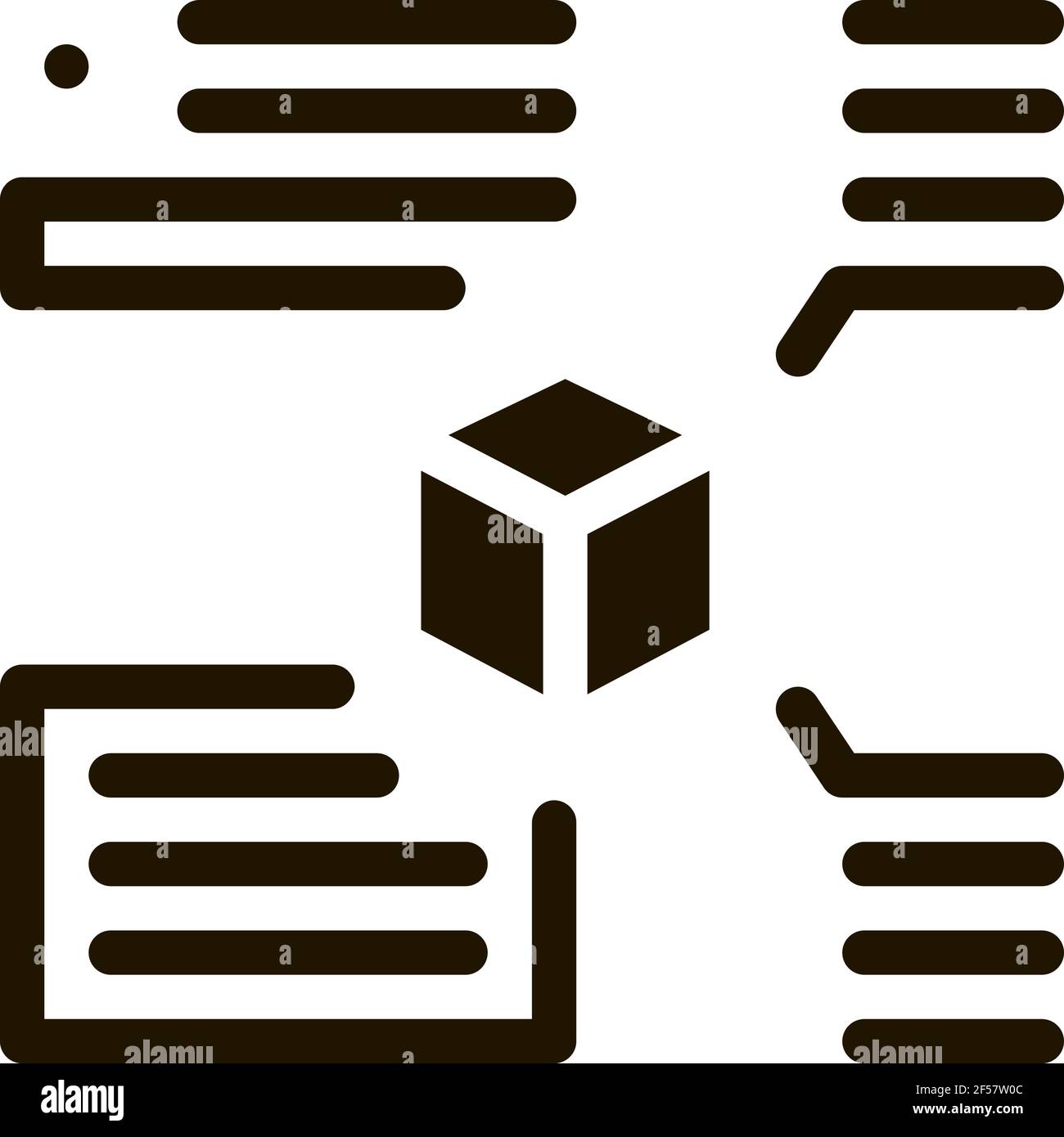 measurement of parameters of parcel icon Vector Glyph Illustration ...