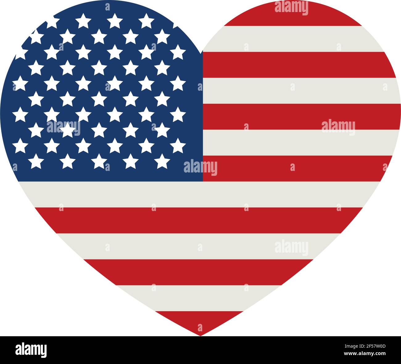 heart with usa flag design Stock Vector Image & Art - Alamy