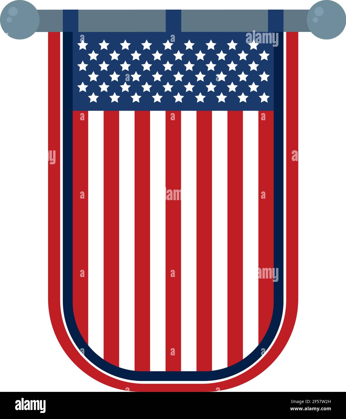 decorative usa banner flag design Stock Vector Image & Art - Alamy