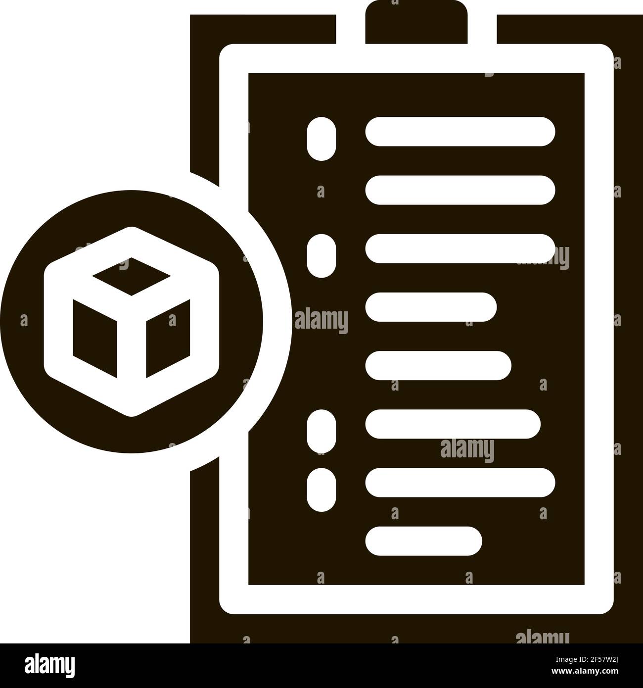 parcel declaration icon Vector Glyph Illustration Stock Vector Image ...