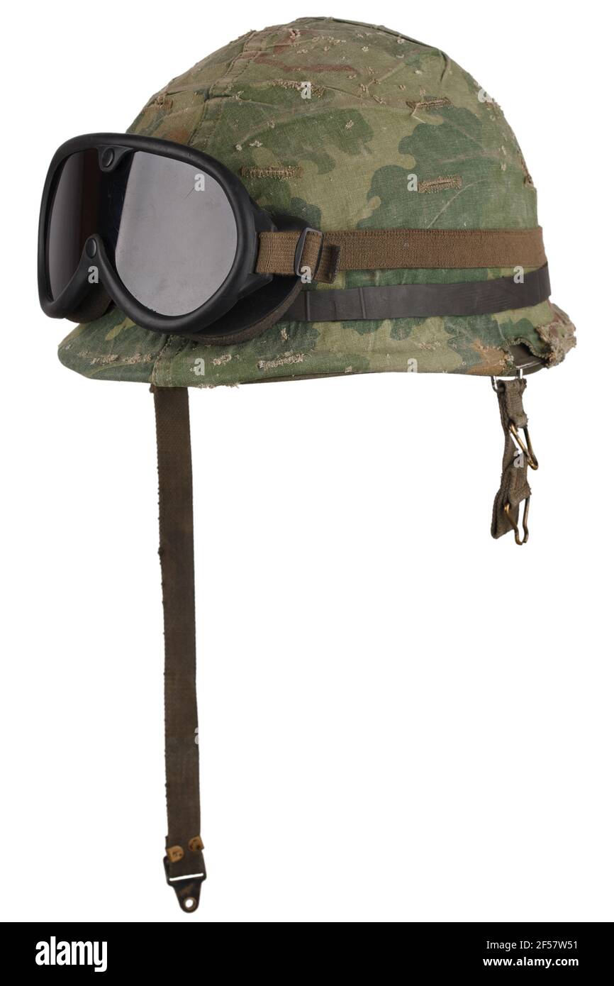 US Army Vietnam era M1 helmet shell, liner & Mitchell pattern ...