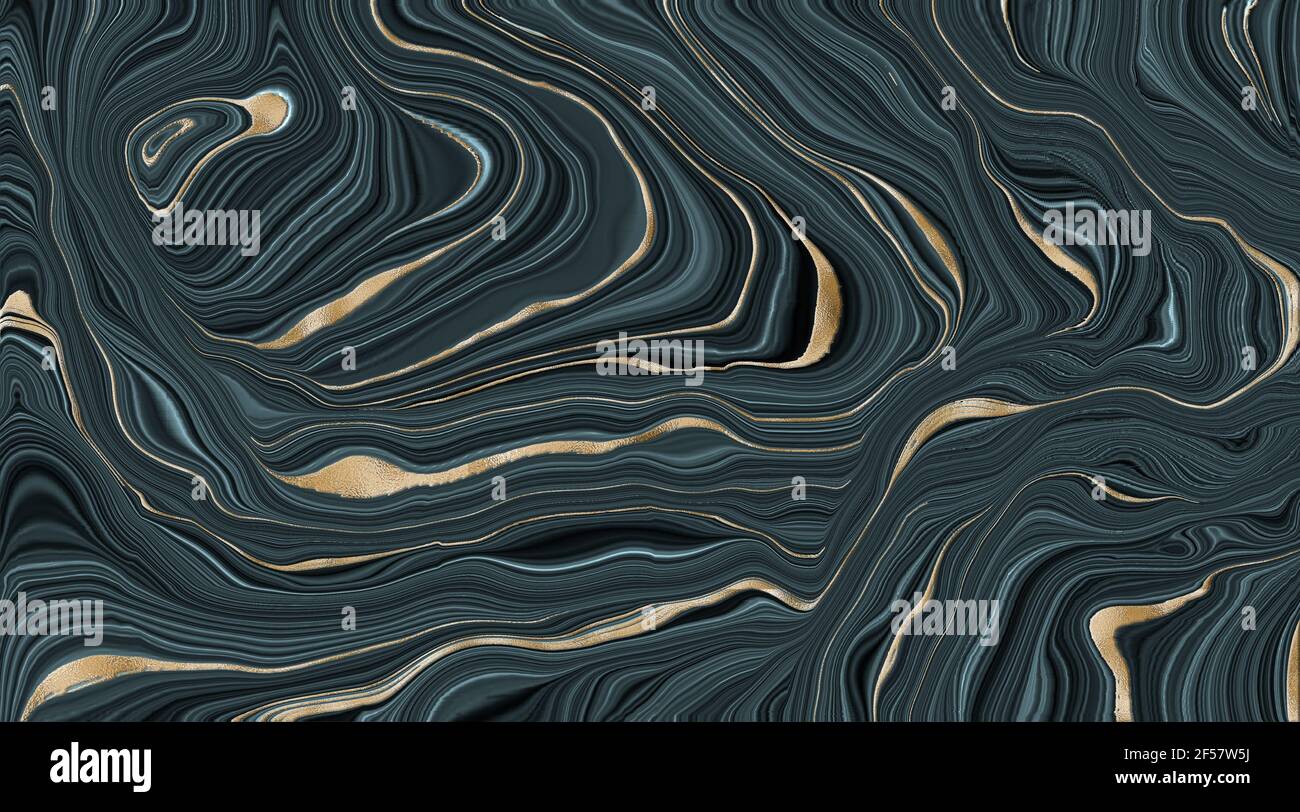 Abstract Agate Background. Green Agate stone texture with gold. Fluid ...